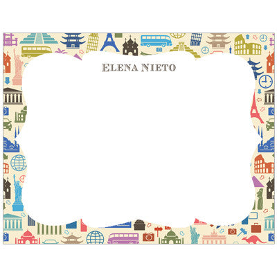 Travel Themed Personalized Note Card Boxed Set – Pepa Prints