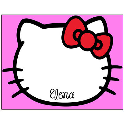 Hello Kitty Name Tag Design For Kids
