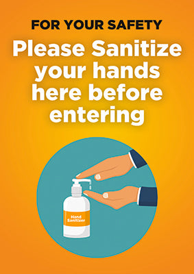 Sanitize Hands Before Entering Sign – Pepa Prints